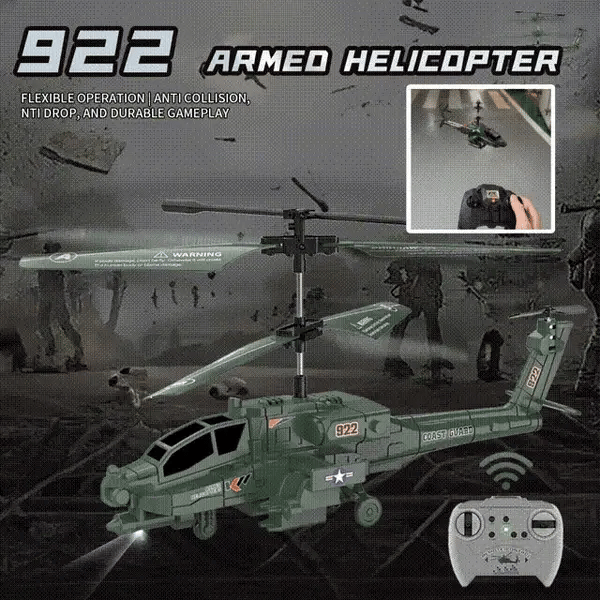 3.5 Channel Military RC Helicopters with LED Light, Altitude Hold, One ...