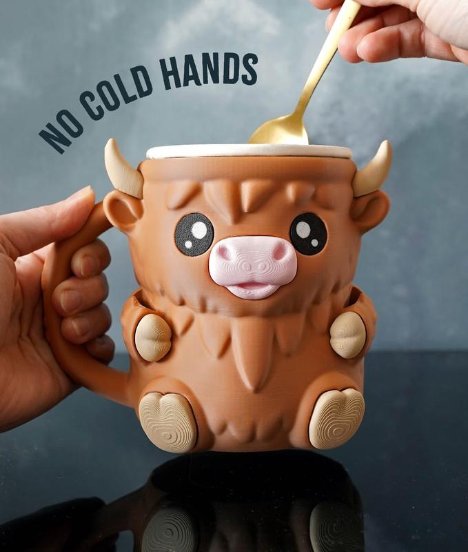 🐮 Ferdinand, the Highland Cow Ice Cream Pint Holder