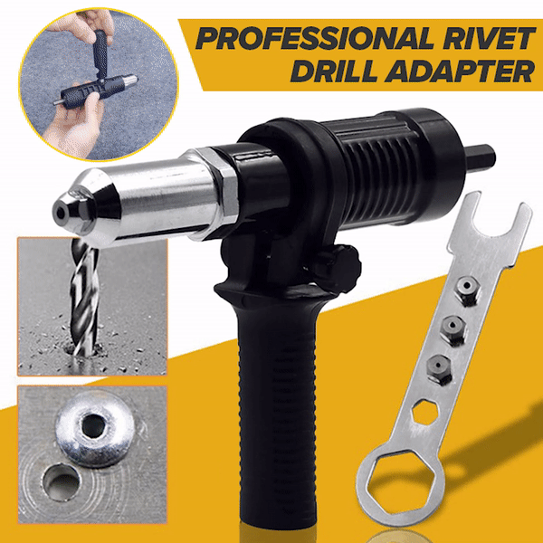 💥 Professional Rivet Gun Adapter Kit with 4Pcs Different Matching ...