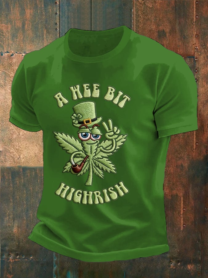 Men's St. Patrick's Day A Wee Bit Highrish T-Shirt
