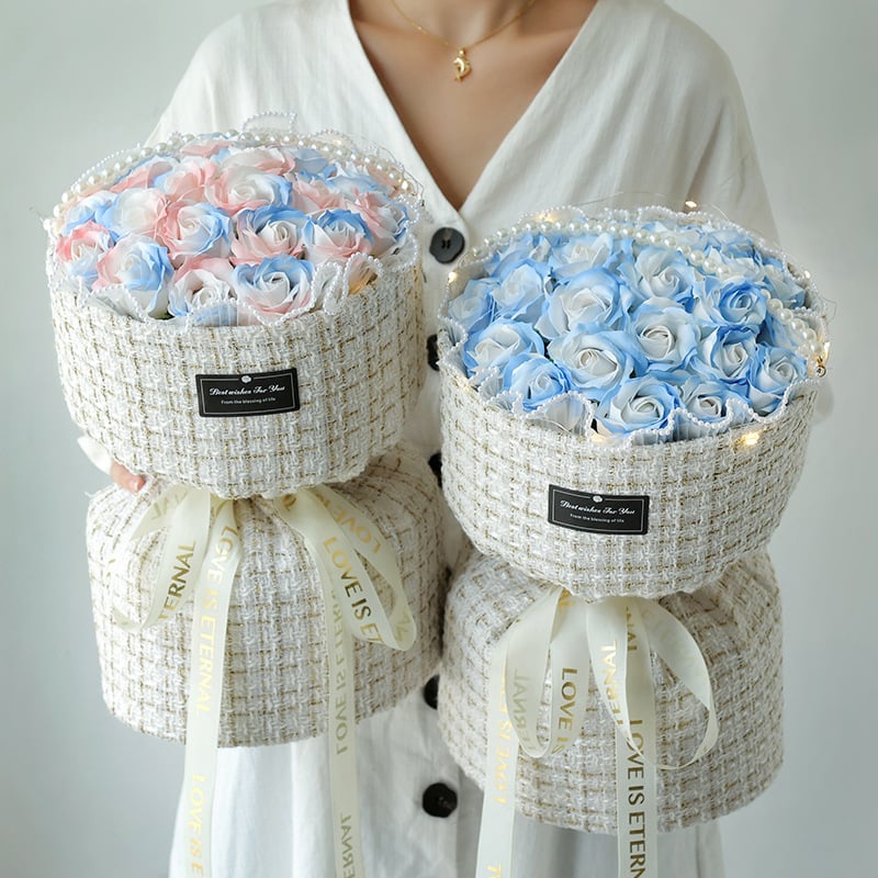 Small Fragrant Crushed Ice Blue Roses Bouquet