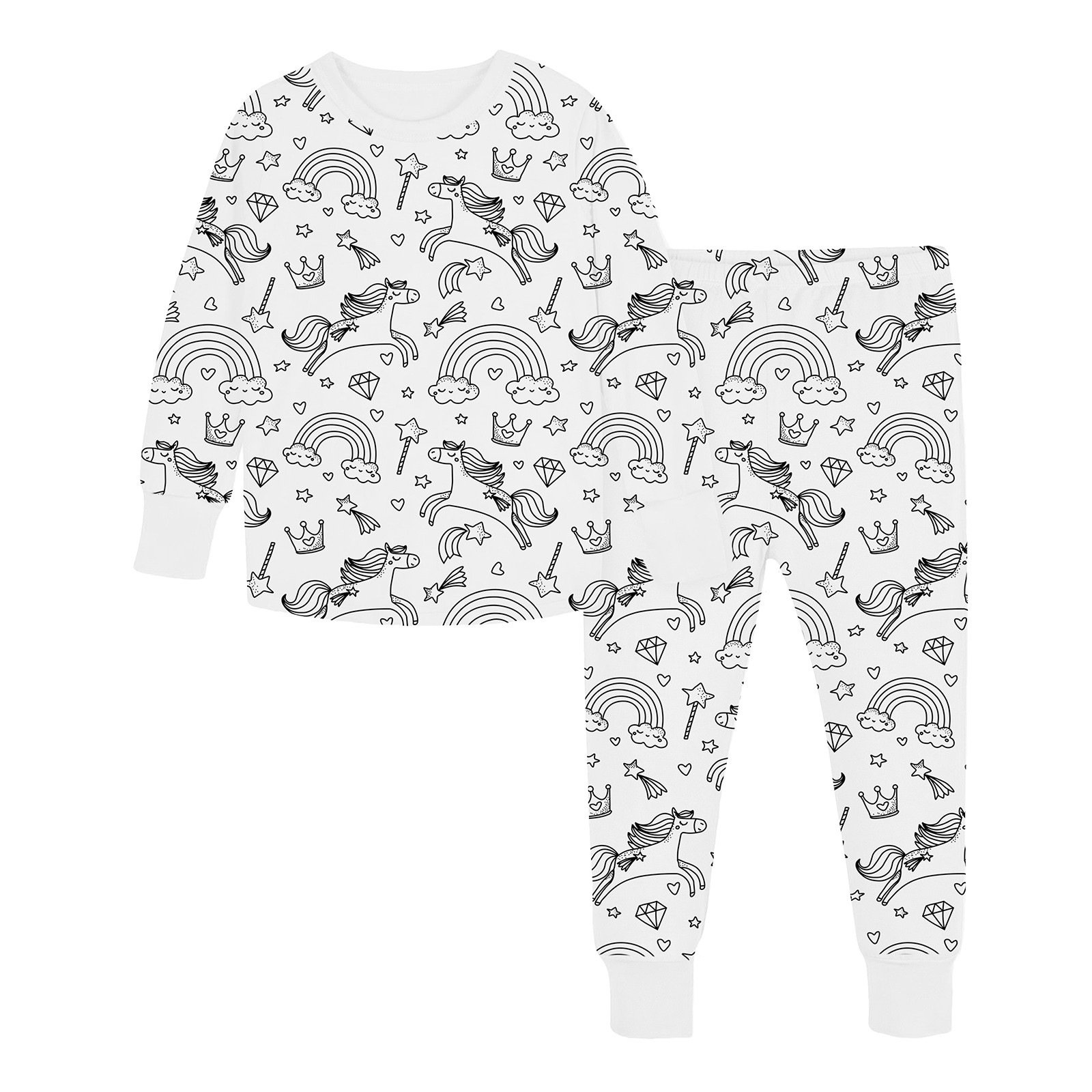 🎁 Super Christmas Gift · 🎨Kids DIY Hand Painted Coloring Pajamas Set ...