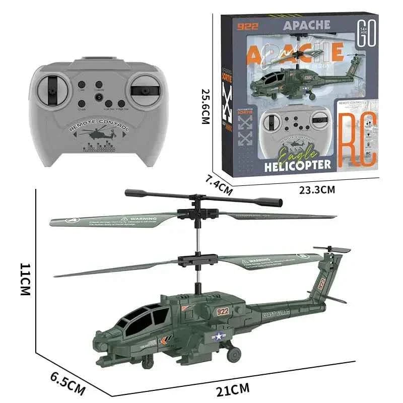 3.5 Channel Military RC Helicopters with LED Light, Altitude Hold, One ...
