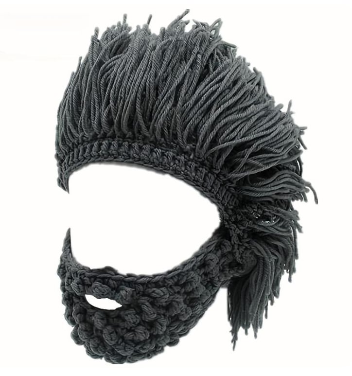 Creative Barbarian Knit Beard Hat - Admirefor