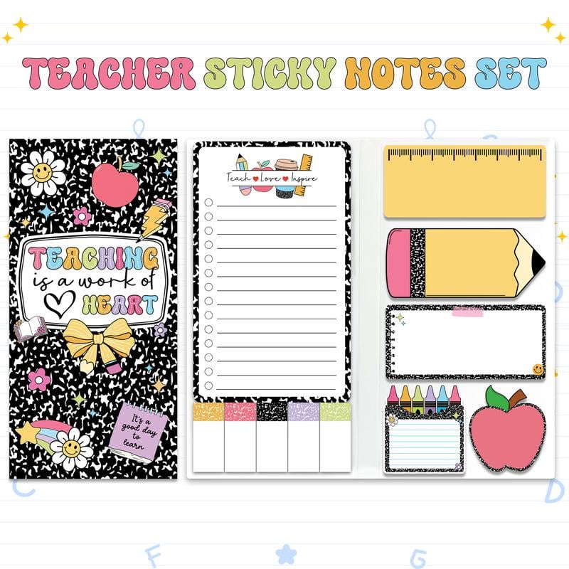 🎁Last Day 49% OFF-"Work of Heart" Teacher Appreciation Sticky Note ...