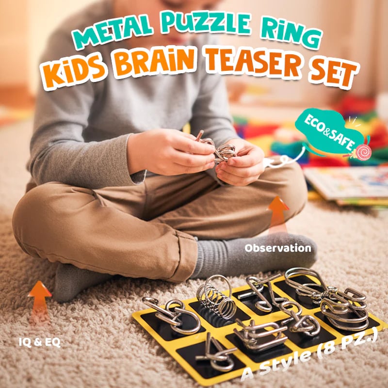 32 Pcs Metal Wire Puzzle Pieces Intellectual Toy , Great for Parent ...